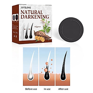 New Hair Darkening Shampoo Bar, Black Soap for Gray Hair,Natural Organic Conditioner and Repair Essence,Volumizing & Moisturizing, Black Hair Shampoo (1PC-Black)