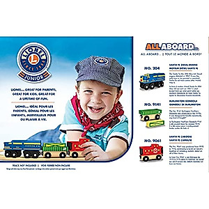 MasterPieces Wood Train Sets - Lionel Santa Fe Cargo 3 Piece Train Set - Officially Licensed Toddler & Kids Toy