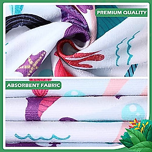 3 Pack Kids Hooded Towel 47 x 24 Inch Baby Beach Bath Towel for Girls Boys Thicker Toddler Swim Towels Ponchos with Hood Cotton Pool Bath Towels Poncho for 1-7 Years (Shark, Dinosaur)