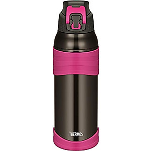 Thermos FJC-1000 CH-PK Water Bottle, Vacuum Insulated Sports Bottle, 33.8 fl oz (1.0 L), Charcoal Pink, Cold Insulation Only
