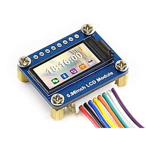 waveshare General 0.96inch LCD Display Module Compatible with Raspberry Pi 4B/ 3B+ 160x80 Resolution IPS Screen with Embedded Controller Communicating via SPI Interface