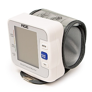 Primacare DS-8006 Wrist Blood Pressure Digital Heartbeat Monitor, BP Cuff Portable Plastic Case, Battery Operated, 2 Sets of 90 Memory