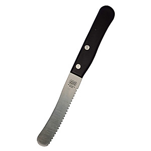 The Kosher Cook Black Spreading Knife - 4.5” Serrated Spreading Kitchen Knife - Color Coded Kitchen Tools