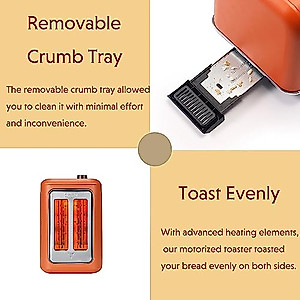 BUYDEEM DT730 Motorized Toaster, 2-Slice Smart Digital Leverless Toaster with LCD Countdown Timer, 9-Shade Settings for Toast, Bagels, Waffles, Muffins