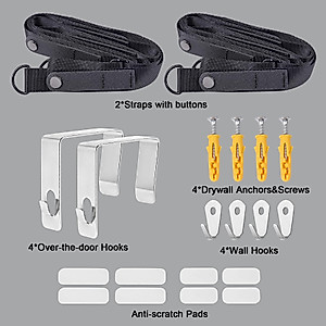 Vigorwise Hat Rack, Hat Racks for Baseball Hats, Hat Organizer for Closet Door, over the Door Hat Rack, Hat Organizer with Buttons Adjustable Hat Racks Hold 18 Snap Back Hats, Never Fall Off