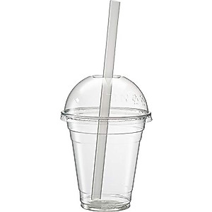 Clear Jumbo Smoothie Straws, Clear Disposable Wide-mouthed Large Milkshake Straws 9'' Inches High / Tall 100 pack
