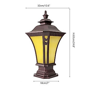 MODEBHD Waterproof IP65 Outdoor Post Light, European Retro Minimalist Pillar Lamp, Die-cast Aluminum Villa Courtyard Garden Lawn Landscape Lights, Lighting Fixture On The Wall Lights