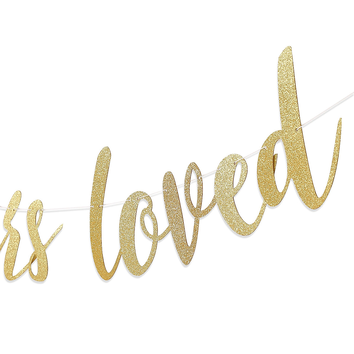 Gold Glitter 80 Years Loved Banner - Happy 80th Birthday Banner，80th Birthday Party Photo Decoration Props，suitable for Background Banners on 80-year-old Male and Female Birthday Party，80th Wedding Anniversary Banner
