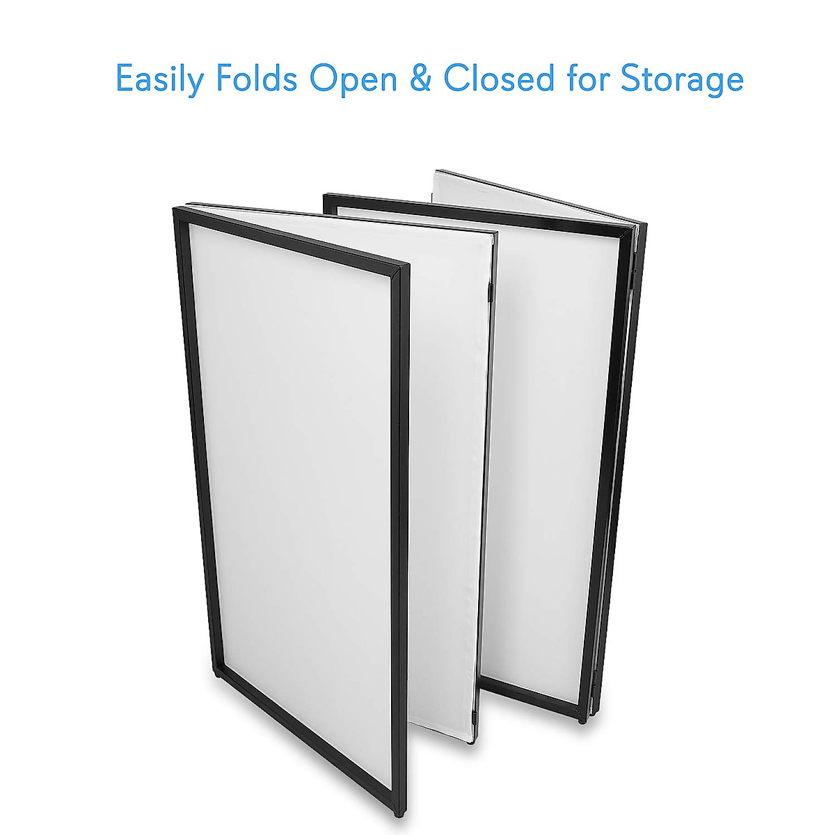 Pyle DJ Booth Foldable Cover Screen - Portable Event Facade Front Board Video Light Projector Display Scrim Panel with Folding Steel Frame Panel Stand, Stretchable Lycra Spandex - PDJFAC10 (White)