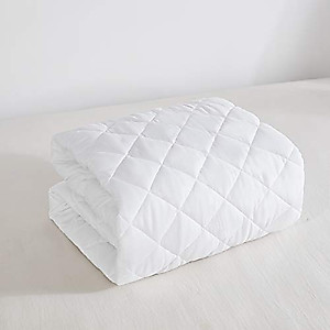 Wamsound 100% Waterproof Twin Size Mattress Pad,Quilted Fitted Mattress Cover,Deep Pocket Hollow Microfiber Alternative Filling Super Soft and Breathable Cooling Mattress Topper Skin-Friendly,18“