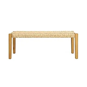 Christopher Knight Home Isaac Outdoor Modern Industrial Acacia Wood Bench, Brown and Teak