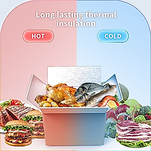 XCLBTFDC Insulated Shipping Boxes with Aluminum Foil Insulated Liner, Styrofoam Cold Delivery Carton Cooler Box with Thermal Bag Liner for Shipping Frozen Food,Moving,Mailing (2 Sets-14"X 11.5"X 9.6")
