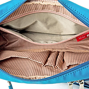 BESIDE-U Baker RFID Guarded Zip Pocket Medium Travel Crossbody in Sapphire Blue
