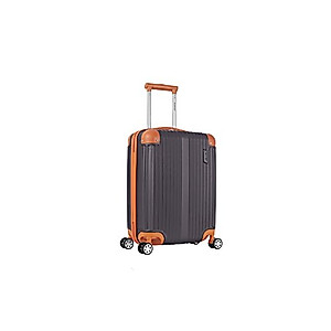 Rockland Berlin Hardside Expandable Spinner Wheel Luggage Set, Charcoal, 3-Piece (20/24/28)