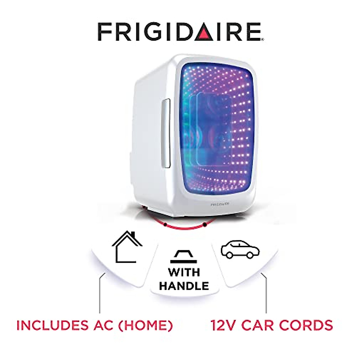 Frigidaire EFMIS179 Gaming Light Up Mini Beverage Refrigerator, White