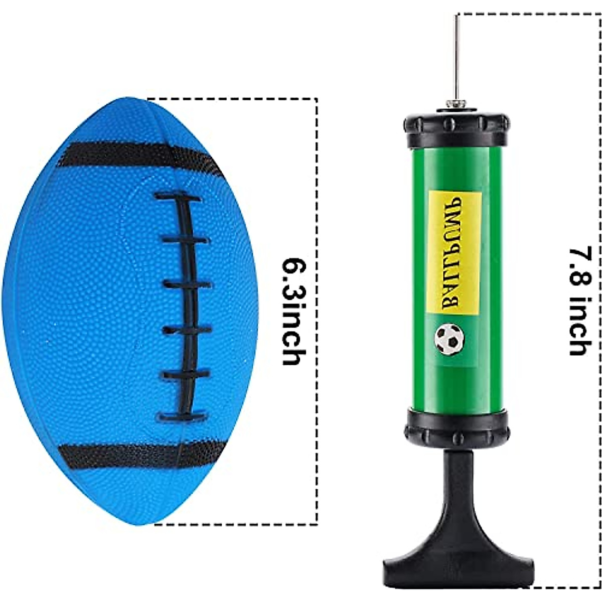 Shindel 6PCS Mini Inflatable Football, 6.3inch Ball Toys for Kids Perfect Outdoor and Indoor Games Football Lovers Gifts, for Super Bowl LVII Party Favors