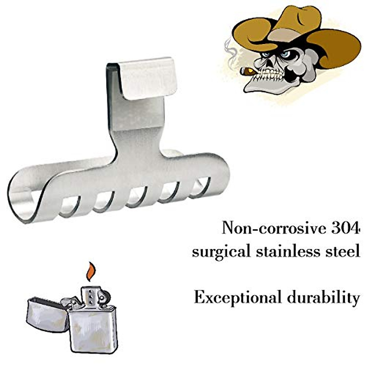 Whisky Glass Cigar Holder QBOSO Portable Cigar Holder With Hollow-carved Design, Whisky Glass-Mate on the Bar Countertop,Make Your Drinking and Smoking more Enjoyable