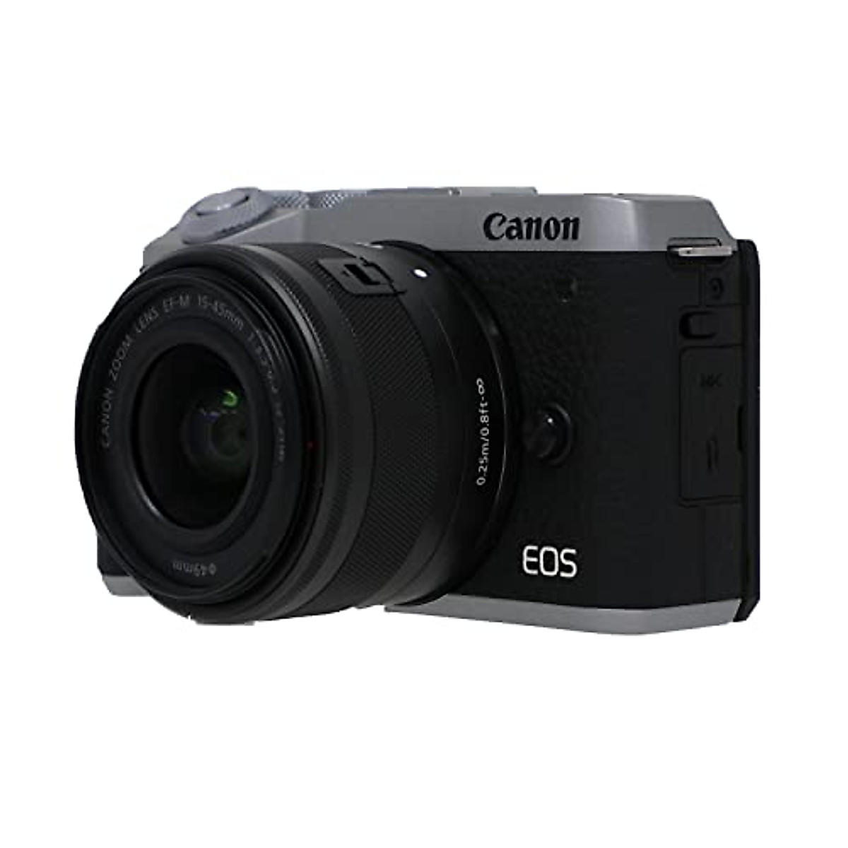 Canon EOS M6 Mark II Mirrorless Digital Camera (Silver) with EF-M 15-45mm Lens & EF 75-300mm Lens + Pro Lens Mount Auto Adapter - EOS (EF/EF-S to EF-M Mount) + Deluxe Accessory Bundle