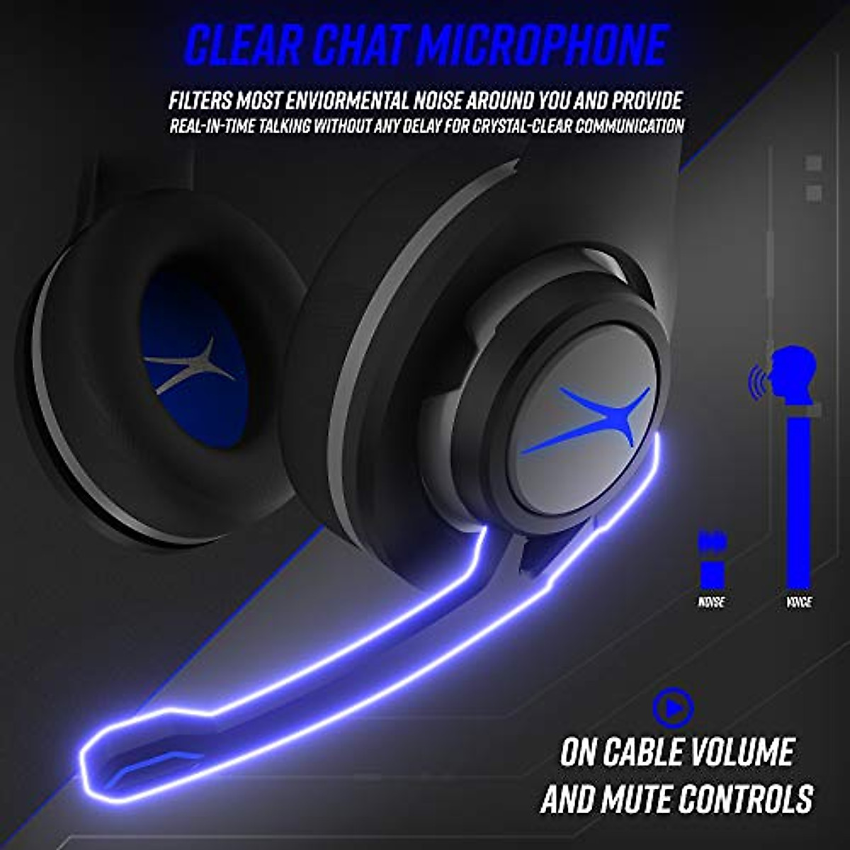 Premier Accessory Group Stereo Headphones, Gaming Headset for Mobile Phones, PC, PS4, and Xbox (AL2000)