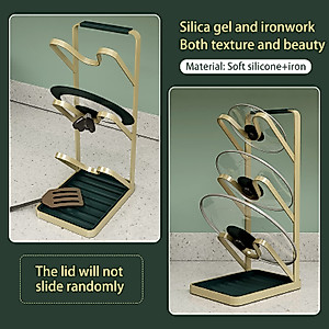 szxzy01 Lid Stand Lid Organizer Pot Lid Rack Holder for Utensils in Kitchen Cabinet Spatula Rack,Cutting Boards,Spoon Storage Gold