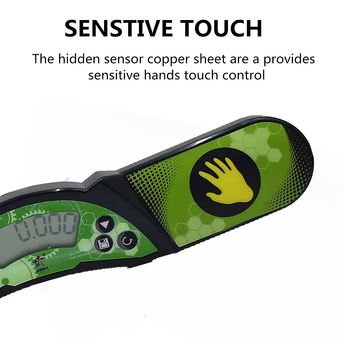 Speed Timer for Cube, Professional Touch Control Timer with Display and Voice Sound Effect, Automatic Calculation Timer for Competition, for Birthday, Christmas (Black)