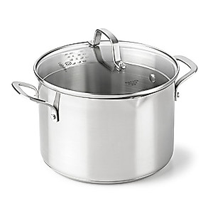 Calphalon Classic Stainless Steel Cookware, Stock Pot, 6-quart