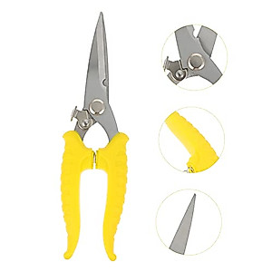 VILLFUL 1pc Pruning Shears Pruners Bonsai Cutters Gardening Trimming Tool Labor Saving Scissor Gardening Tool Yard Pruning Tools Gardening Supplies Jagged Stainless Steel