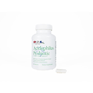 GSL Technology | Acidophilus Probiotic | 100 Million Active Organisms | Dietary Supplement for Gut Health | Made in The USA | 3 Pack of 60 Count (180 Capsules Total)