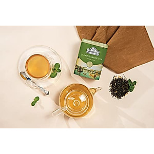 Ahmad Tea Black Tea, Jasmine Black Tea Loose Leaf, Metal Tin 100g - Caffeinated and Sugar-Free