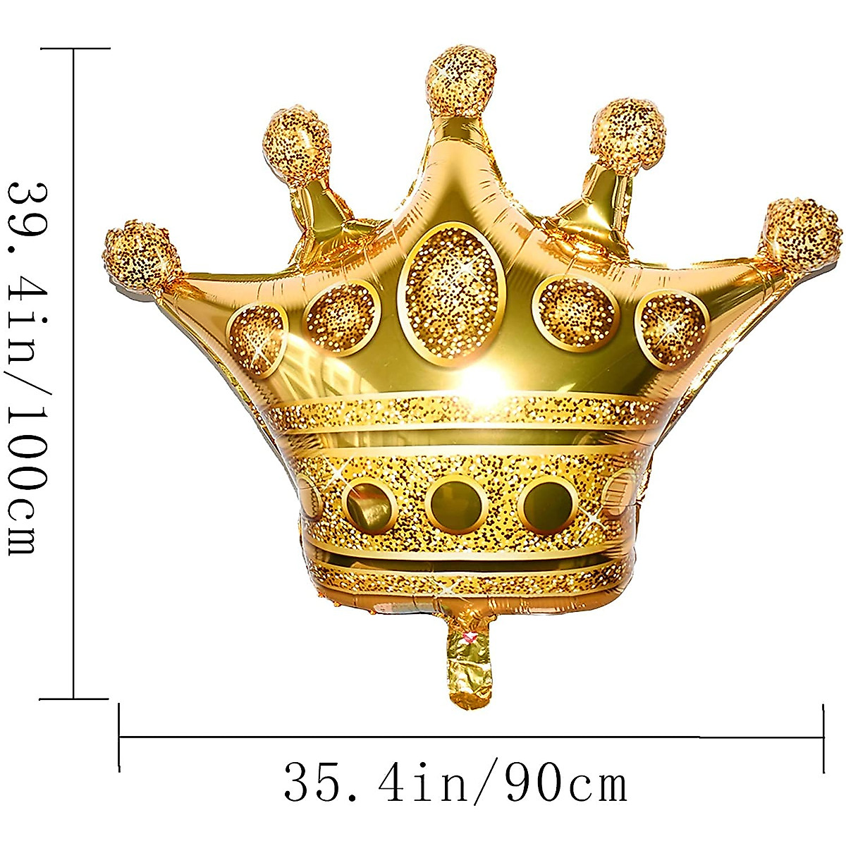 MYUBWTF 6 Pieces 40 inch Large Gold Crown Balloons, Giant Foil Cap Balloon, Aluminum Foil Helium Balloons for Birthday Wedding Party Decorations Anniversary Party Halloween Christmas (40-inch)