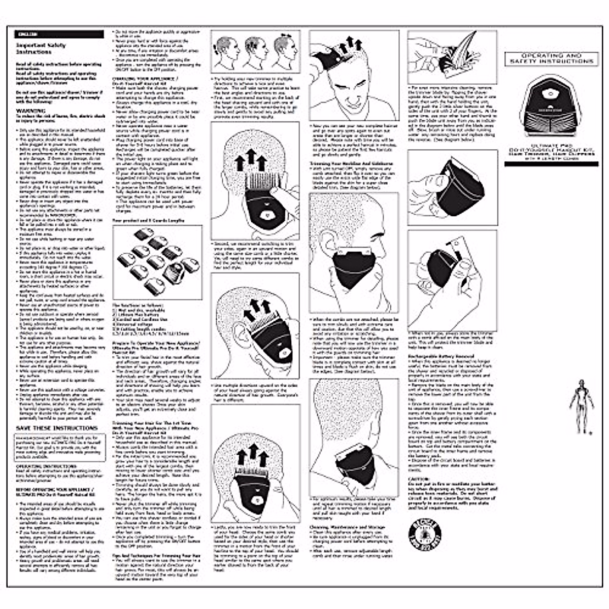 MANGROOMER™ Ultimate PRO Self-Haircut Kit with Lithium MAX™ Power, Hair Clippers, Hair Trimmers and Waterproof to Save You Money!