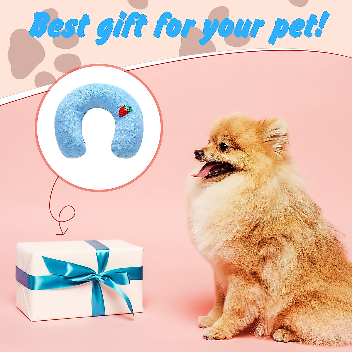 SilTriangle Dog Heartbeat Toy, Plush PET Essential for Small Breeds, Calming Aid, Mental Health, Lightweight, Portable, Blue, PP Cotton