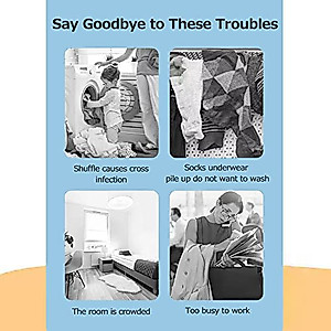 Matybobe Portable Washing Machine, Foldable Mini Washer with Forward and Reverse Pulsator Elution Dual Purpose, for Baby Clothes, Underwear or Small Items, Apartment Dorm, Camping, Travelling, Blue