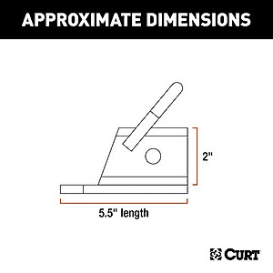 CURT 45006 Bolt-On 2-Inch ATV, UTV Trailer Hitch Receiver Adapter