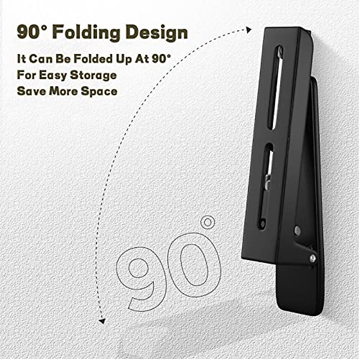304 Stainless Steel Microwave Wall Mount Brackets Universal Shelf Wall Bracket Telescopic Microwave Oven Rack Adjustable Folding Sturdy Kitchen Accessories (Black)