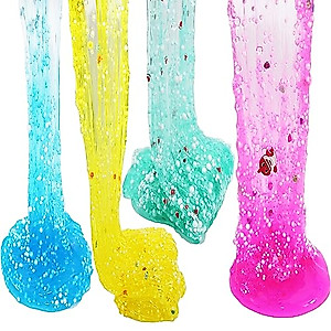 Kids Party Favors Foam Ball Slime Kit 150ml x4,Stress Relief Toys, Birthday Gifts, Party Favors for Girl Boys 6 7 8 9 10 11 12