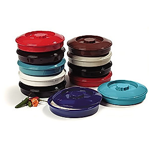 Carlisle FoodService Products 047005 Stackable Tortilla Server w/Lid, 7-1/4" / 2", Red