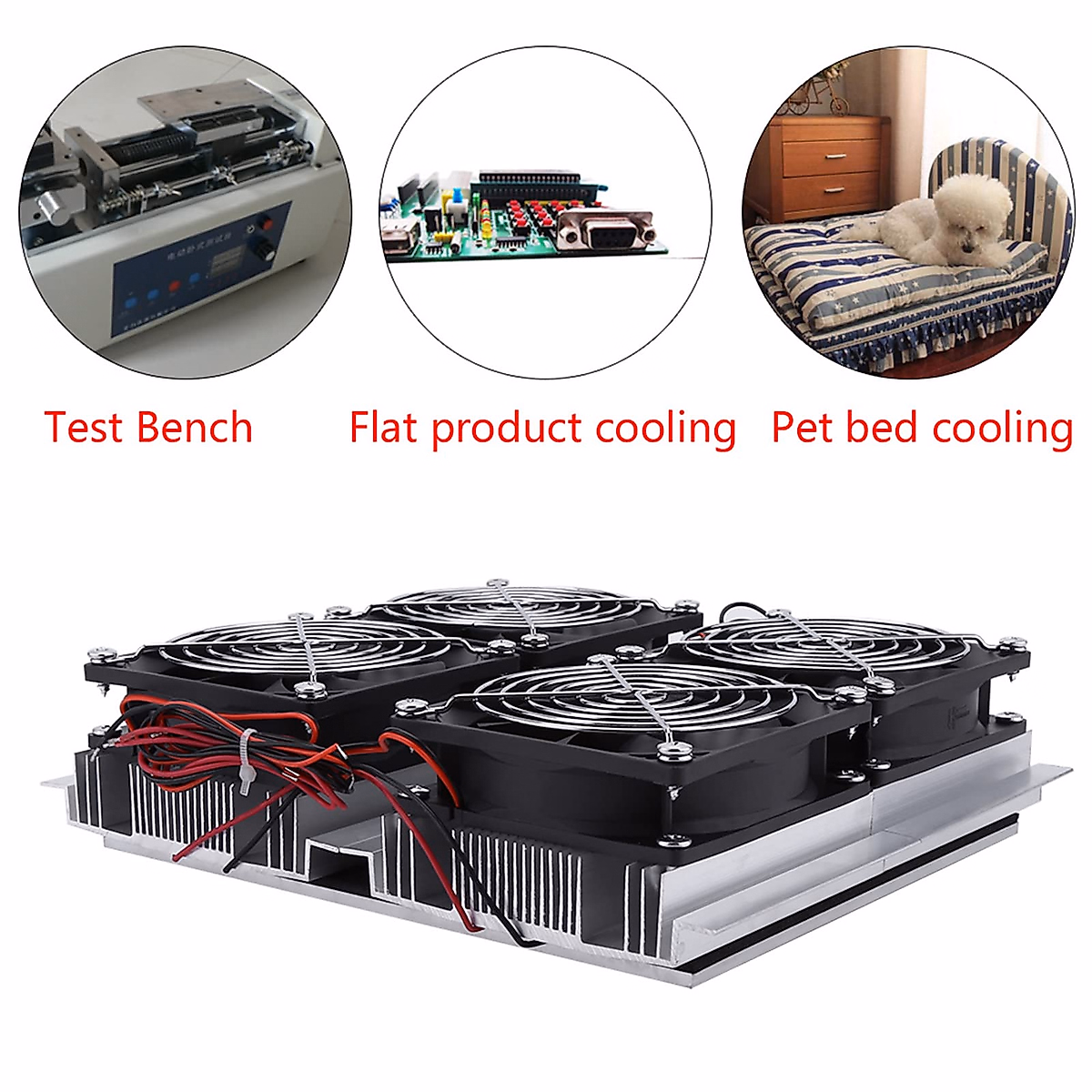 Thermoelectric Cooler Peltier, 12V 240W Semiconductor Refrigeration Cooling System Cold Plate Cooler with Fan