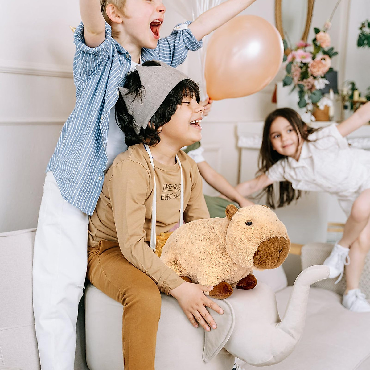 Adorlynetty Plushies Capybara Stuffed Animal Cute Capybara Plush Soft Capybara Plushie Pillows Collection for Kids(9Inch)