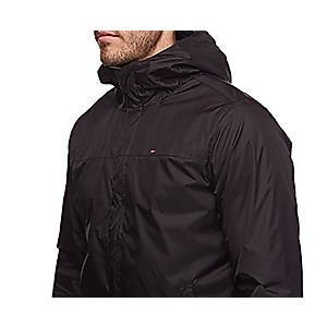 Tommy Hilfiger Men's Waterproof Breathable Hooded Jacket, Black, X-Large