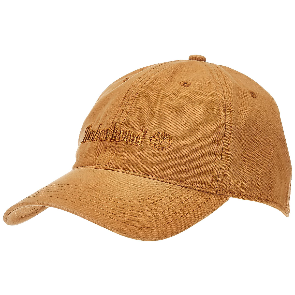 Timberland Men's Cotton Canvas Baseball Cap, Wheat/Flat Logo, One Size