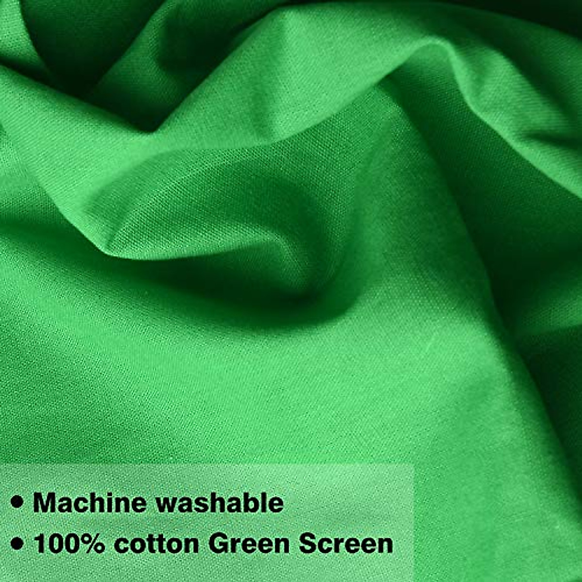 EMART 10 X 12ft Green Screen Backdrop, Chromakey Photo Backdrop Seamless Muslin Cloth Fabric for Recording, Photography Studio, Steaming, Zoom Meeting