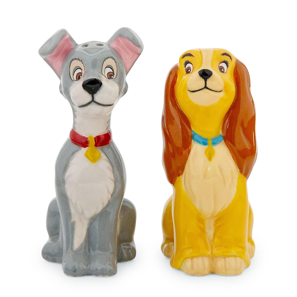 Disney Lady and The Tramp Ceramic Salt and Pepper Shakers, Set of 2 | Spice Dispenser Storage Canisters