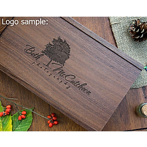 Custom USB Flash Drives Personalized with Your Logo, Graduate Gift USB 3.0 Walnut Wooden USB Flash Pen Driver with Photo Wood Album Box,Laser Engrave Logo (16GB, one Walnut USB+5x7 Photo Box)