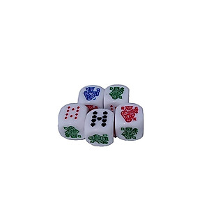 Cup Poker dice Game Set with Cup Leather Lined (cubilete)…Honey
