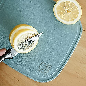 Chef Craft Select Wheat Straw Cutting Board and Knife Set, 10 inch x 7.5 inch, Blue