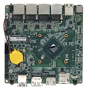 Celeron J4125 Quad Core Firewall Micro Appliance, Mini PC, Nano PC, Router PC with 8G RAM 128G SSD, 4 RJ45 2.5GBE NIC AES-NI Compatible with Pfsense OPNsense