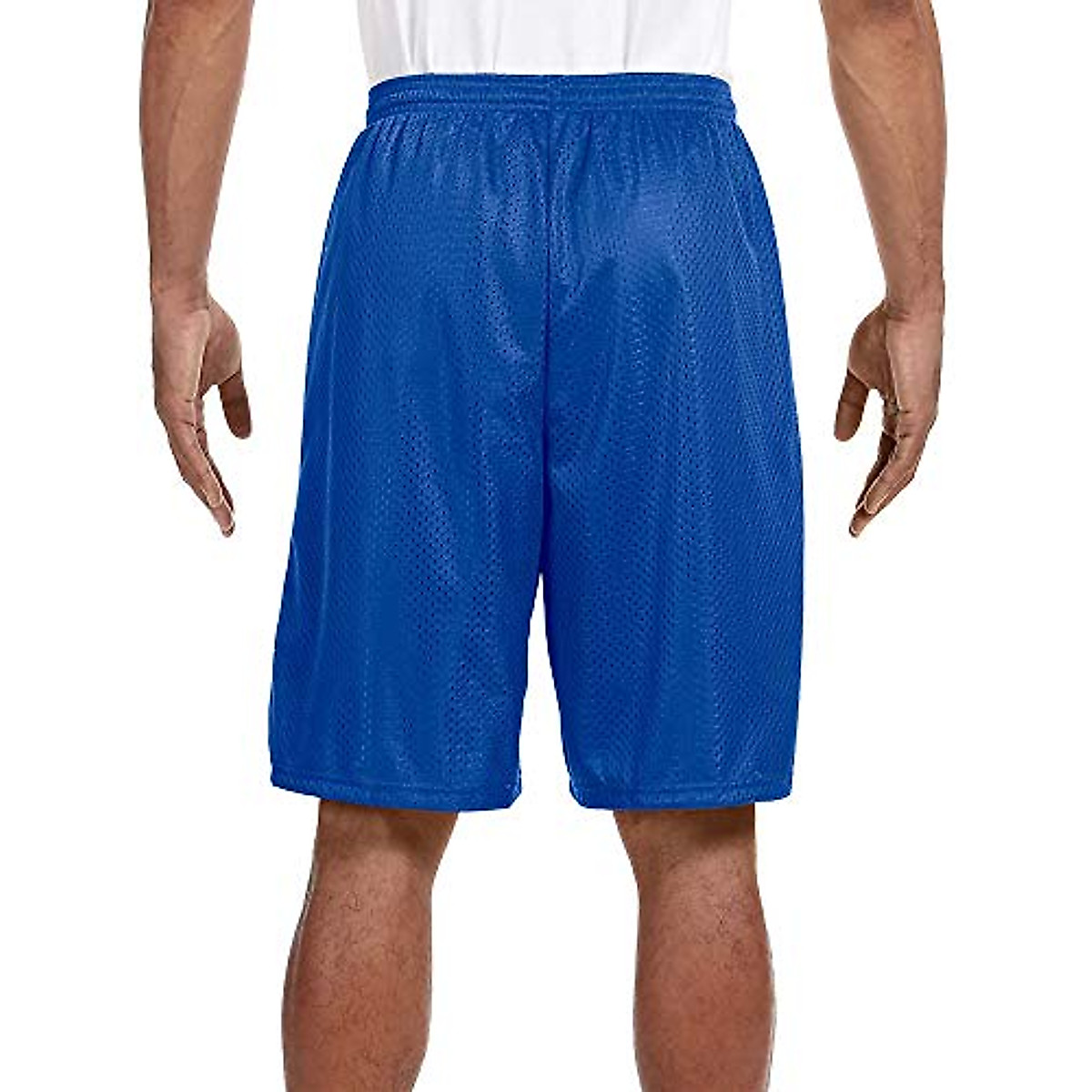 Hat and Beyond Mens Lightweight Basic Mesh Solid Basketball Jersey Workout Fitness Gym Shorts (4X-Large, 1ihb01_Royal Blue)