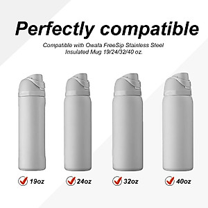 PEUTIER 4pcs Bottle Seal Ring & Replacement Stopper for Owala FreeSip 24oz 32oz, BPA-Free Silicone O Ring Water Bottle Top Lid Replacement Parts for Owala 19oz 24oz 32oz 40oz, Gasket Plug Accessories