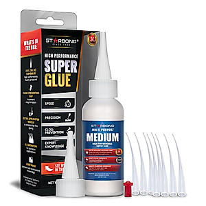 Starbond EM-150 Medium, Instant Premium CA (Cyanoacrylate Adhesive) - Super Glue (for Woodturning, Pen Turning, Hobby, Lapidary, Acrylic Nails) (2 Ounce)